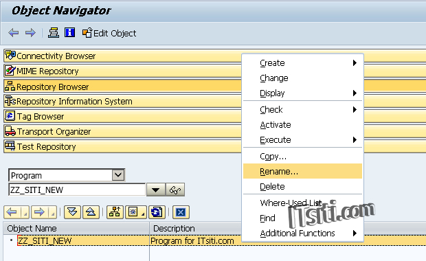 How to Rename an ABAP Program